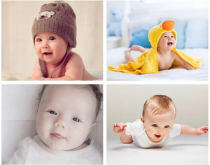 Set of 4 Cute Baby Combo Posters | Smiling Baby Poster | Poster for ...