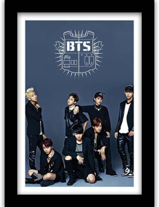 BTS Logo Wall Poster Bangtan Boys Framed Wall Art For Home Decor and ...