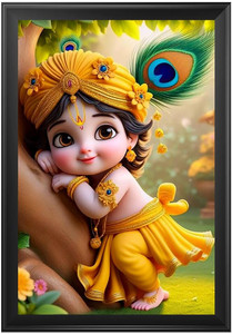 Baby Krishna Poster Frame | Shri Bal Gopal Painting for Pregnant Women ...
