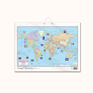 WORLD POLITICAL CHART GLOSS LAMINATED |"World Political Landscape ...