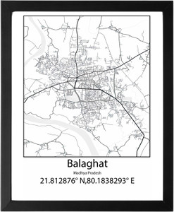 Balaghat,Madhya Pradesh,India UNFRAMED Minimalist Map Line Art Print ...