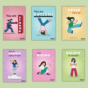 Motivational Wall Decor: 6 Posters for Ambitious Girls Paper Print ...