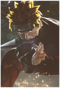 Naruto Uzumaki Anime Jump Force Wall Poster A4 Size Photographic Paper ...