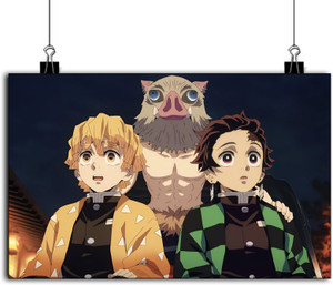 Tanjiro Zenitsu inosuke Poster | Demon Slayer Tanjiro Zenitsu inosuke ...