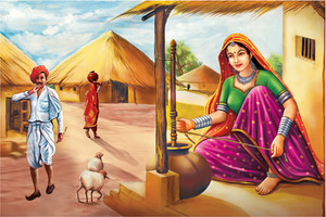 Rajasthani Photo Frame | Rajasthani Painting Fine Art Print - Abstract ...