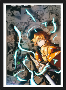 Zenitsu | Manga Panel | Demon Slayer Framed Poster | Anime Framed ...