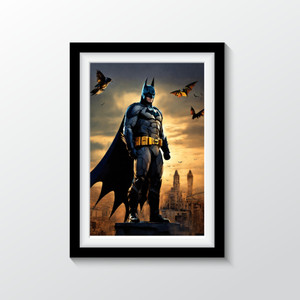 BATMAN FRAMED POSTER|A4 SIZE|BLACK FRAME| Paper Print - Movies posters ...