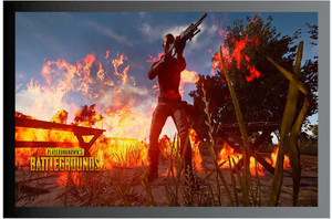 Pubg Game Frame Poster For Room Synthetic Wood Gloss Lamination F136 ...