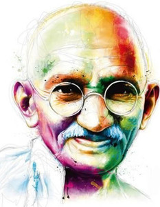 Poster Mahatma Gandhi Digitalart sl-14560 (LARGE Poster, 36x24 Inches ...