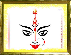 Maa Durga Photo Frame with 4 inter-changeable pictures - A4 size - Wall ...