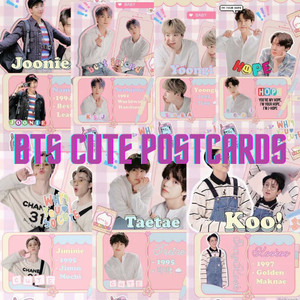 BTS cute themed photocards set of 7 Photographic Paper - BTS posters ...