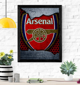 Arsenal FC Team Logo Framed Poster Paper Print - Sports posters in ...