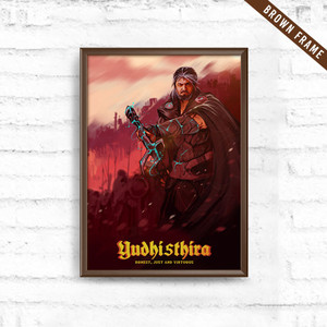 Ajith As Yudhisthira Kollywood Mahabharata Poster Brown Frame ...