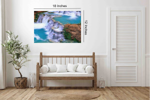 Vastu Poster Of "Waterfall"|Nature Wall Poster For Interior Decoration ...
