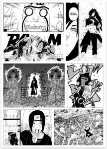 Naruto Anime Shinobi Manga Panel 11 Waterproof Non-tearable Wall ...