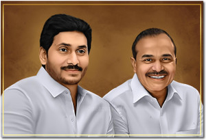 Y. S. Rajasekhara Reddy Jagan Mohan Reddy I YSR Congress I Wall Poster ...