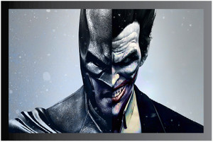 Joker Frame Poster For Room Synthetic Wood Gloss Lamination F102 Paper ...