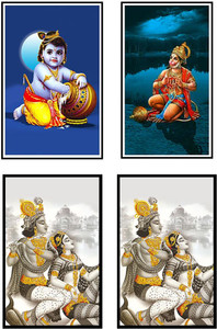 'Spiritual / Gods Posters' (Pack of 4) for Room & Office Paper Print ...