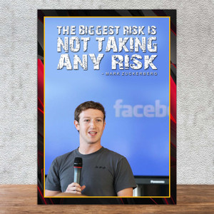 Poster Inspirational Motivational Quotes Risk Mark Zuc sl-4694 (Wall ...