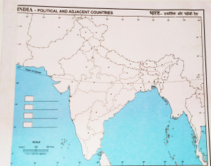 Blank indian policital map 100 maps Paper Print - Maps posters in India ...