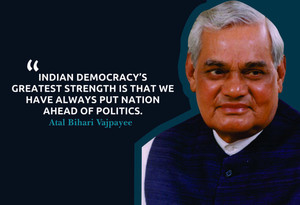 Poster Atal Bihari Vajpayee Photo Quotes sl-9353 (Wall Poster, 13x19 ...