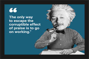 Albert Einstein Motivational Poster with A4 Frame F-158 Paper Print ...