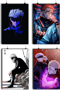 Combo 4 PCS JJK Poster | Jujutsu Kaisen Poster | JJK ,Gojo and Sukuna ...