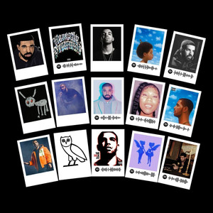 Drake Mini Posters | Set of 15 Printed Posters | Spotify Codes | Rapper ...
