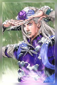 Anime Jojo'S Bizarre Adventure Gyro Zeppeli Matte Finish Poster Paper ...