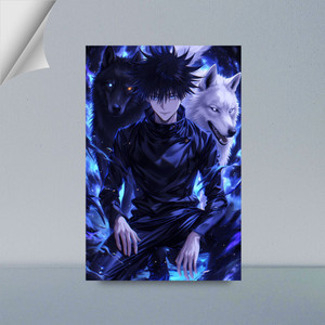 VIRGIN ARTS | MEGUMI FUSHIGURO WITH HIS DOG SHIKIGAMI DIGITAL ART 2 ...