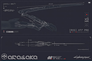 Cyberpunk 2077 Arasaka Mantis Blade Blueprint Poster 18 x 12 inch 300 ...