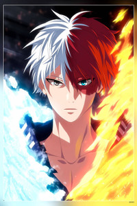 Anime My Hero Academia Shoto Todoroki Matte Finish Poster Paper Print ...