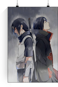 Itachi and Sasuke Rain Poster | Naruto Itachi and Sasuke Poster ...