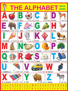 English Alphabet Chart for Kids, Early Learning Educational Wall Chart ...