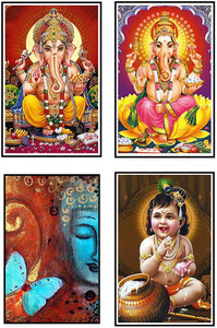 'Spiritual / Gods Posters' (Pack of 4) for Room & Office Paper Print ...