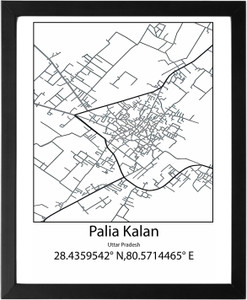 Palia Kalan,Uttar Pradesh,India UNFRAMED Minimalist Map Line Art Print ...