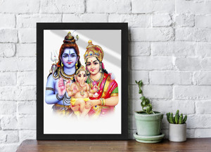 Lord Shiva Parvati Poster - Paper Print- Framed-12x8 Inches Paper Print ...