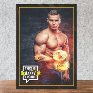 Poster Inspirational Motivational Zym Quotes Happy Hours sl-4724 (Wall ...