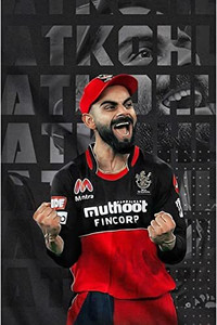 Virat Kohli RCB poster for room decoration HD 300 GSM poster 18inch ...