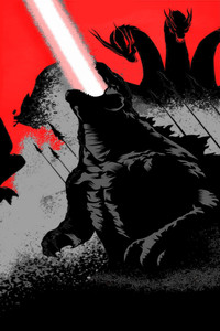 Godzilla Self Adhesive Poster (300GSM Thick Paper with Gross Lamination ...