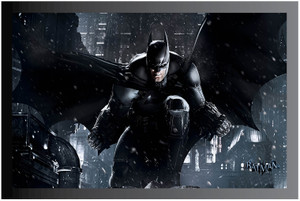 Batman Poster with Frame Gloss Lamination M97 Paper Print - Movies ...