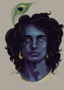 Krishna Face photo || Krishna HD Photo || Wall Poster (12 X 18 )inch ...