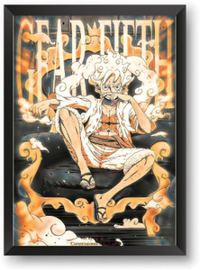 ANIME POSTER FRAME - LUFFY GEAR 5 ONE PIECE - Black Framed Wall Poster ...