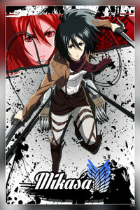 Anime Attack On Titan Mikasa Ackerman Shingeki No Kyojin Matte Finish ...