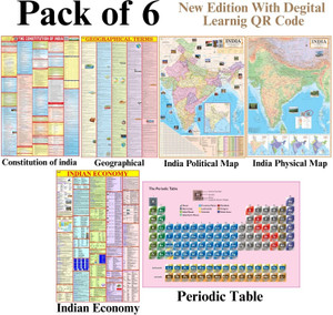 Complete Set of UPSC Maps & Charts Pack of 6 – Indian Political ...