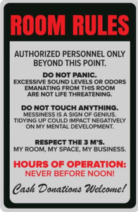 Room Rules Poster | Funny Posters For Room Paper STICKER Print Paper ...