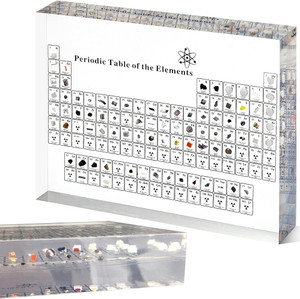 Large 21 CM x 14 CM 3D Periodic Table of Elements Chart Poster - Real ...