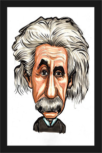 Albert Einstein Motivational Poster with A4 Frame F-136 Paper Print ...