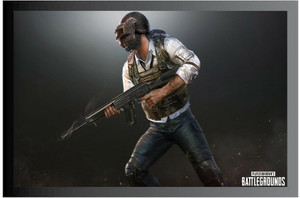 Pubg Game Frame Poster For Room Synthetic Wood Gloss Lamination F101 ...
