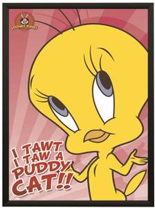 Tweety Classic Cartoon Wall Poster With Frame A4 Size Photographic ...